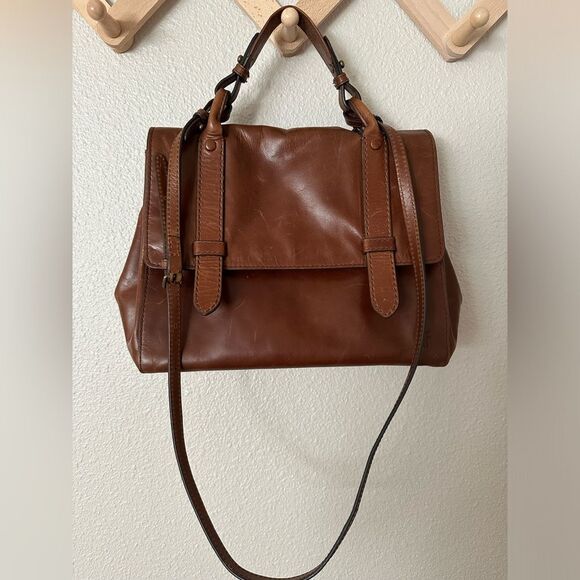 Frye | Bags | Fryecognac Brown Leather Crossbody Messenger Bag Purse ...